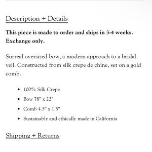 Kamperett | Accessories | Kamperett Floor Sweeping Bow Veil 0 Silk ...